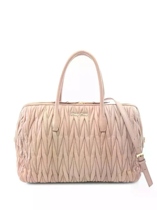 Miu Miu Matelassé Tote Bag - Pink