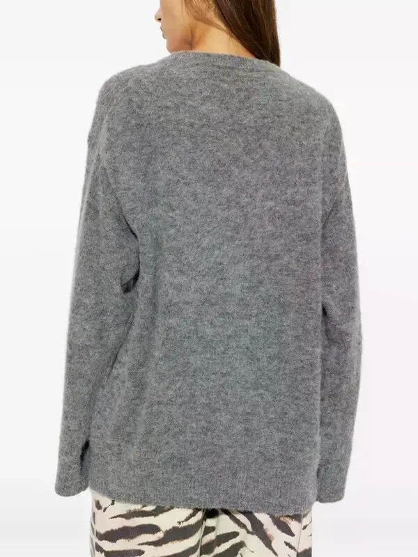 GANNI Logo-intarsia Knitted Sweater