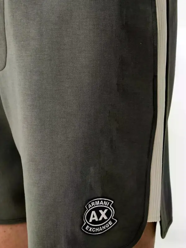 Armani Exchange Side-stripe Logo Patch Shorts