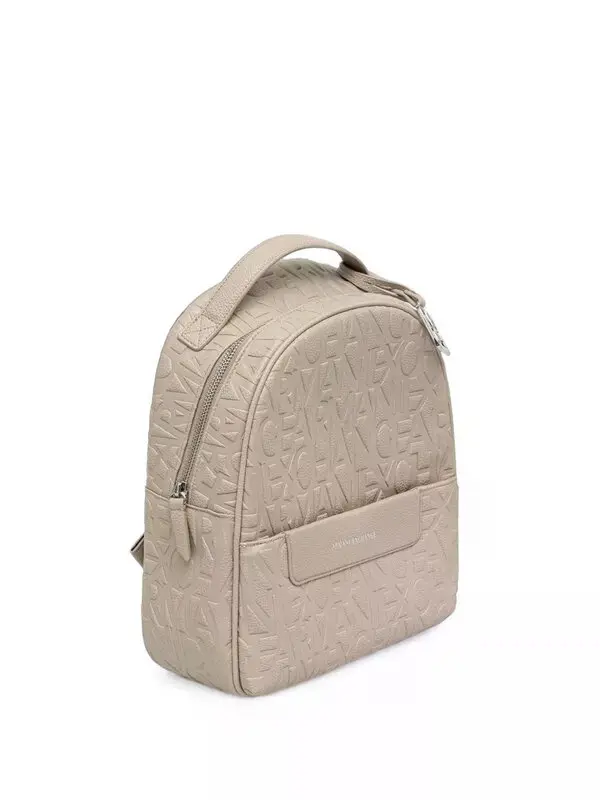 Armani Exchange Logo-embossed Backpack - Neutrals