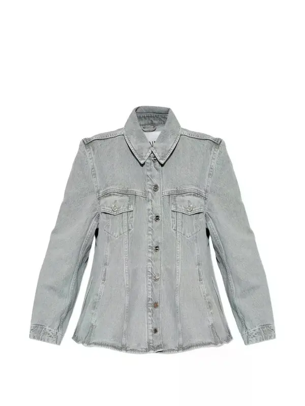 GANNI Button-down Denim Shirt - Blue