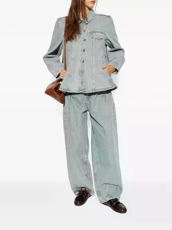 GANNI Button-down Denim Shirt