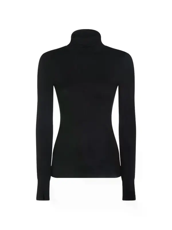 THOM KROM Roll Neck Long Sleeve Sweater - Black
