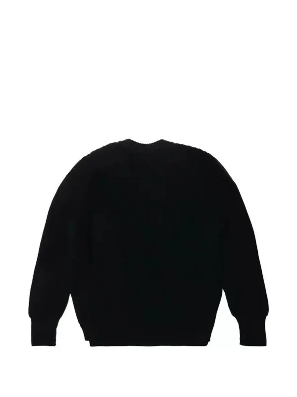 Comme Des Garçons Ribbed-knit Raglan-sleeve Sweater - Blue