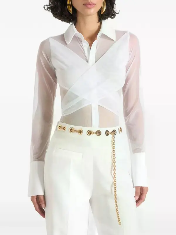 Manière De Voir Sheer Crossover Bodysuit