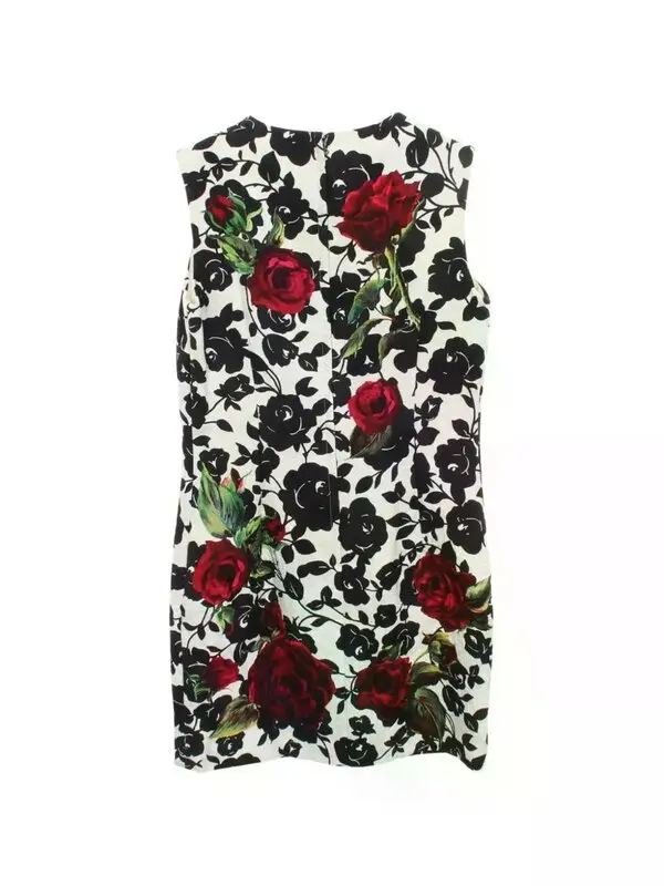 Dolce & Gabbana Floral Print Mini Dress - White