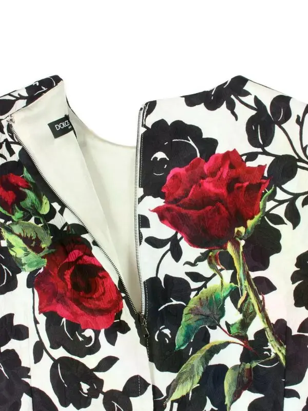 Dolce & Gabbana Floral Print Mini Dress - White