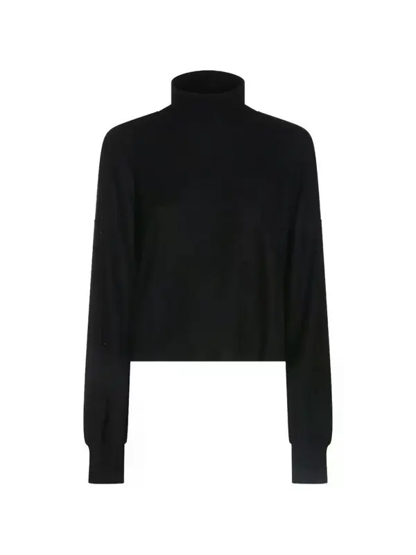 THOM KROM Roll Neck Long Sleeve Sweater - Black