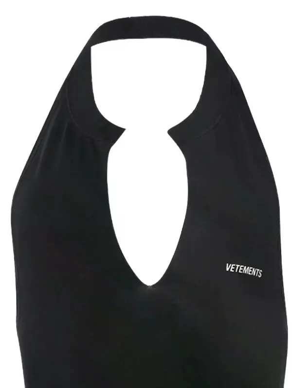 Vetements Halterneck Logo-print Bodysuit