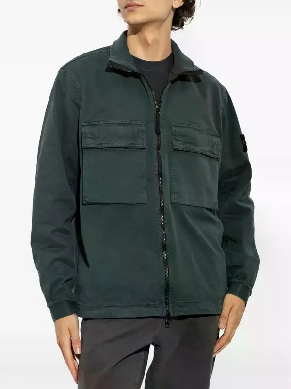 Stone Island 1200024 Stretch Organic Broken Twill Cotton Old Effect Overshirt