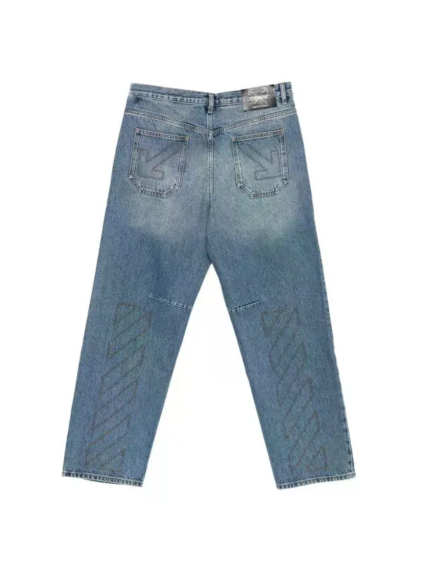 Off-White Arrows Motif Cotton Jeans