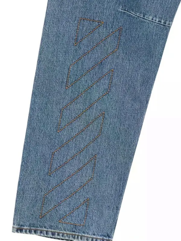 Off-White Arrows Motif Cotton Jeans