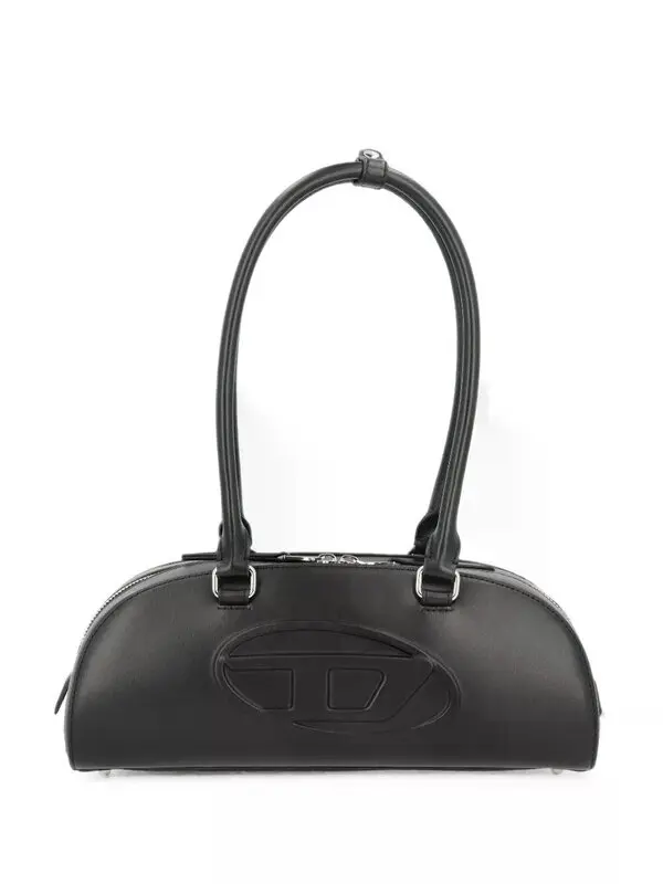 DIESEL® 1dr Dome Elongated Bowling Bag In Leather - Black