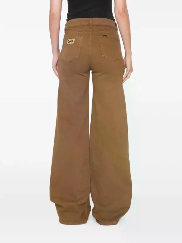 LOIS Logo-patch Wide-leg Jeans