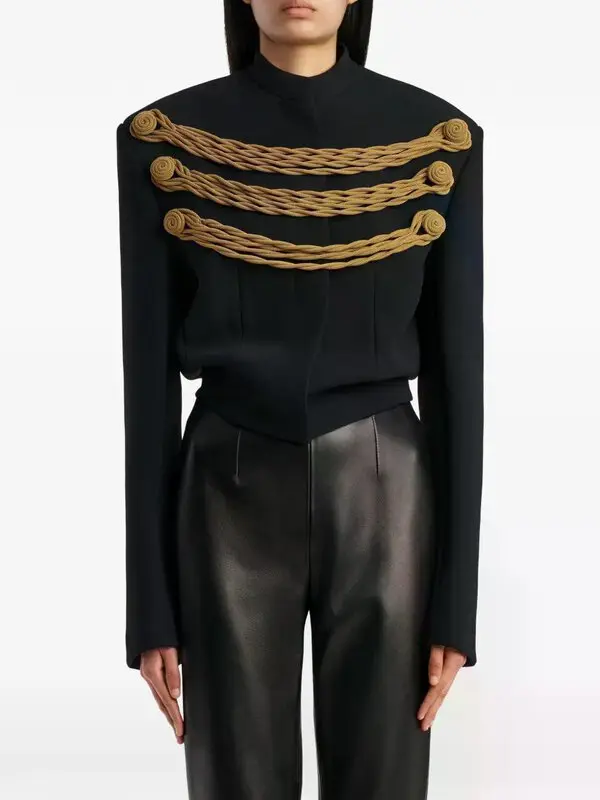Khaite York Jacket With Cord Embroidery