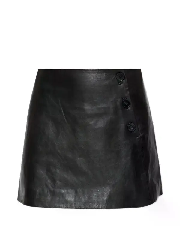 IRO PARIS Rebelle Leather Mini Skirt - Black