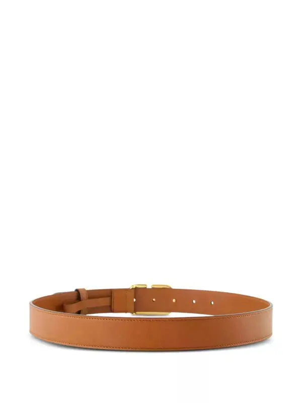 Valentino Garavani Vlogo Leather Belt - Brown
