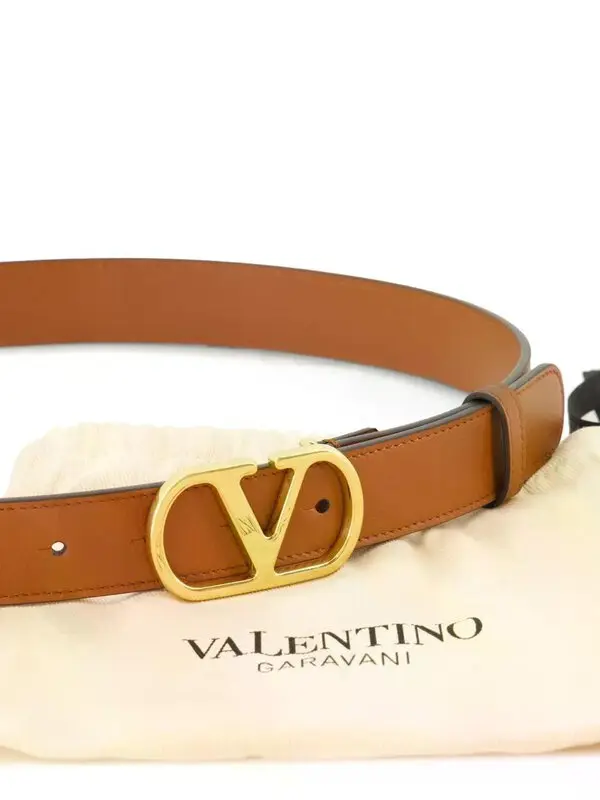 Valentino Garavani Vlogo Leather Belt - Brown