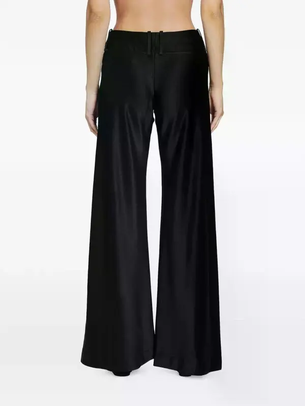 YEHUAFAN Satin Wide-leg Trousers