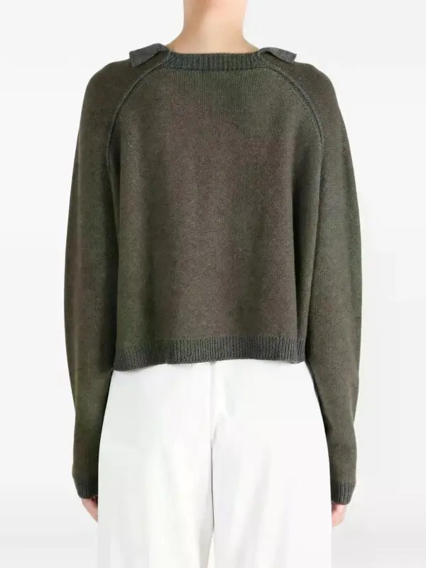 Y’s Layered-detail Raglan-sleeve Cardigan