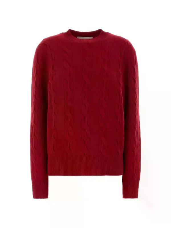 AMI Paris Cable-knit Sweater - Red