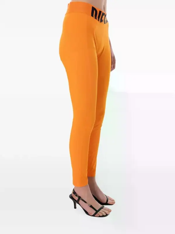 DIESEL® Microfibre Leggings With Cut-off Logo
