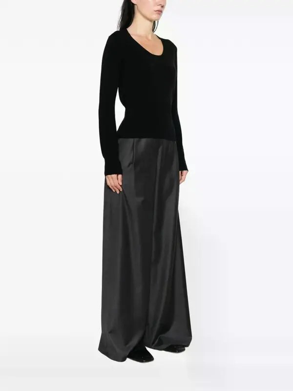 Max Mara Ribbed-knit Scoop-neck Sweater