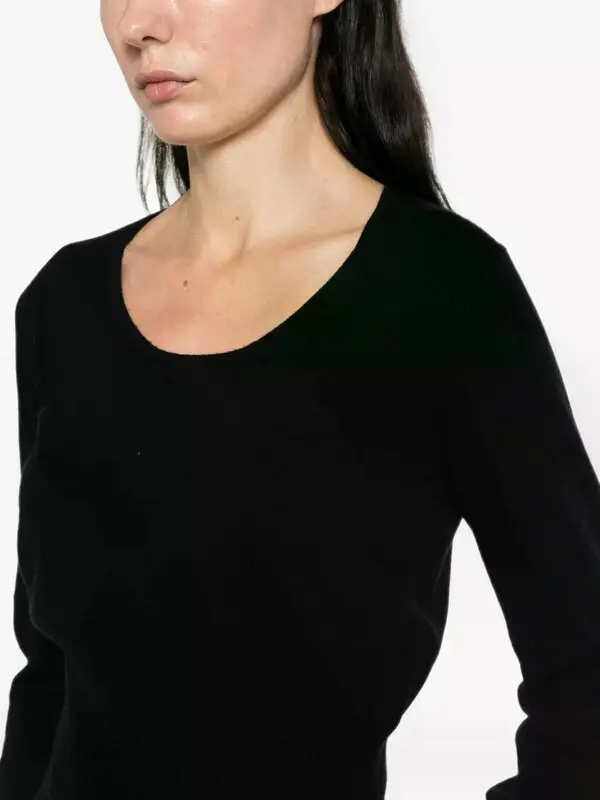 Max Mara Ribbed-knit Scoop-neck Sweater