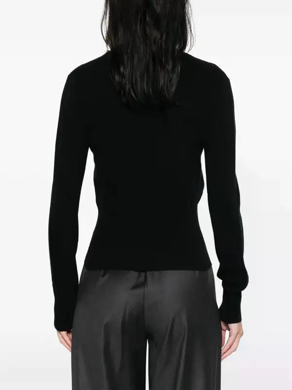 Max Mara Ribbed-knit Scoop-neck Sweater - Black
