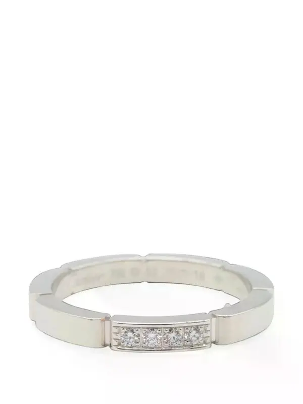 Cartier 18k White Gold Diamond Maillon Panthère Ring - Silver