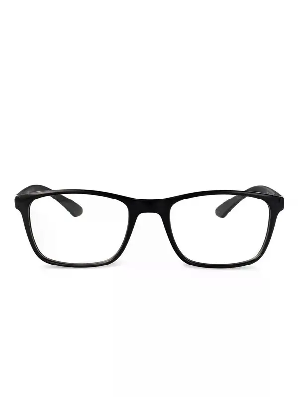 Calvin Klein Rectangle Acetate Eyeglasses - Black
