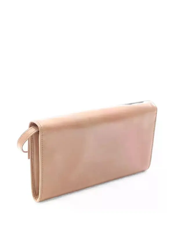 Miu Miu Logo-embossed Leather Clutch Bag