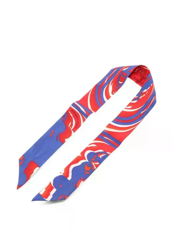 Hermès 2010s Brides De Gala Twilly Scarf - Red