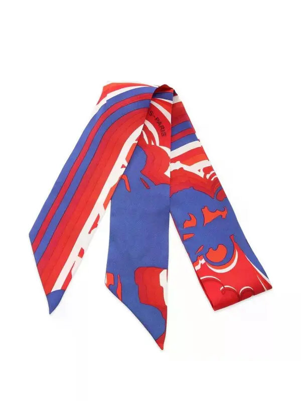 Hermès 2010s Brides De Gala Twilly Scarf - Red