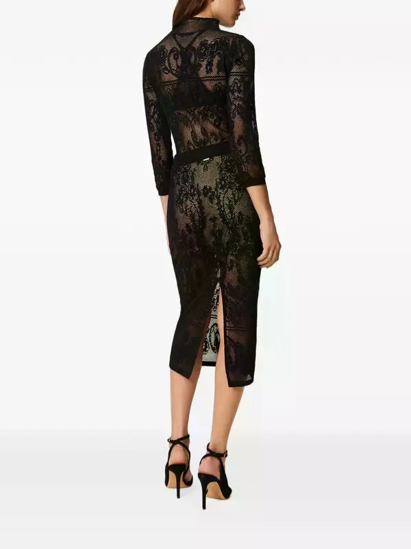 TWINSET Jacquard-knit Midi Skirt