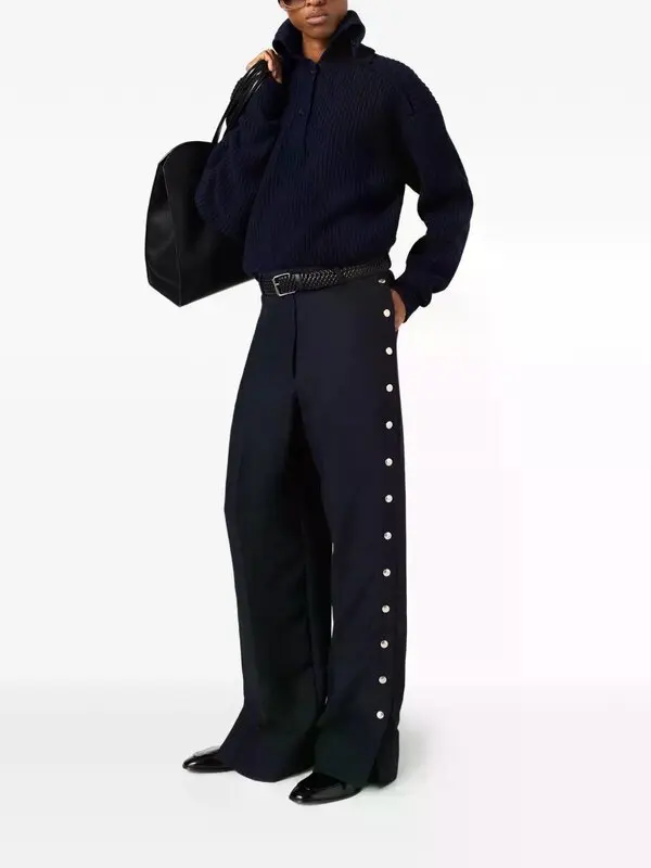 Stella McCartney Embellished Wide-leg Trousers