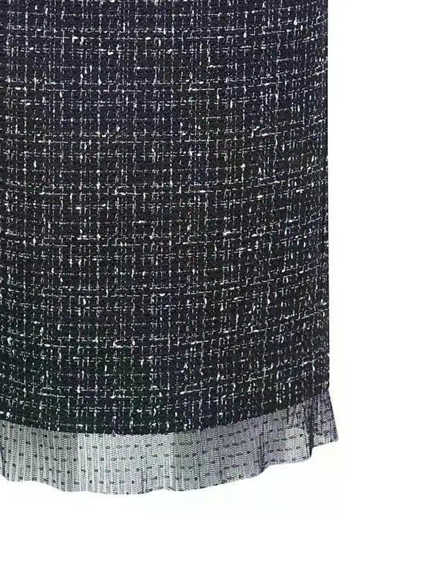 TWINSET Bouclé Tulle-trim Skirt