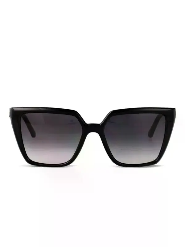 FERRAGAMO Geometric Frame Sunglasses - Black