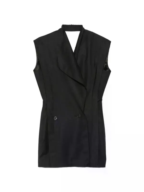 LITKOVSKA Double-breasted Sleeveless Jacket - Black