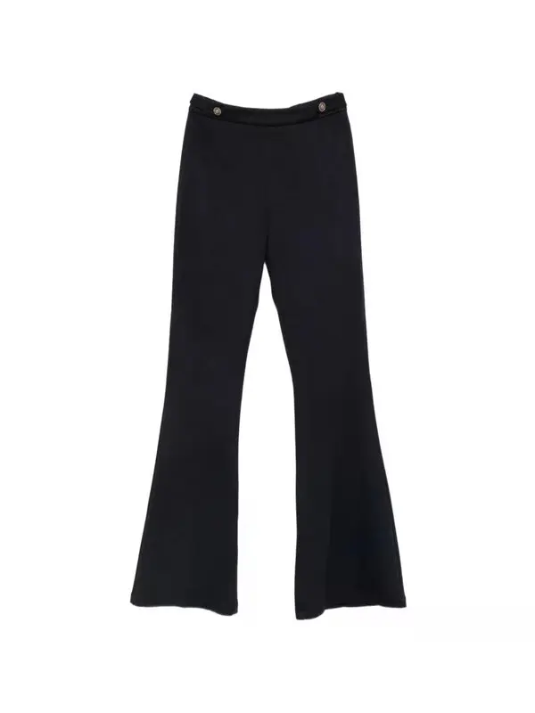 Liu Jo Button-detail Flared Trousers - Blue