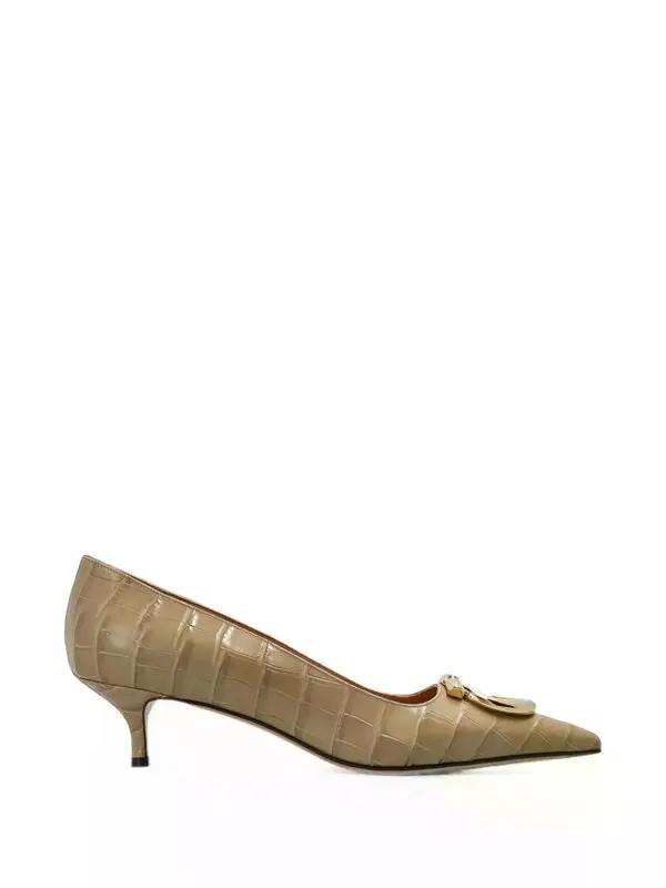 FERRAGAMO Gancini Croc-effect Pumps