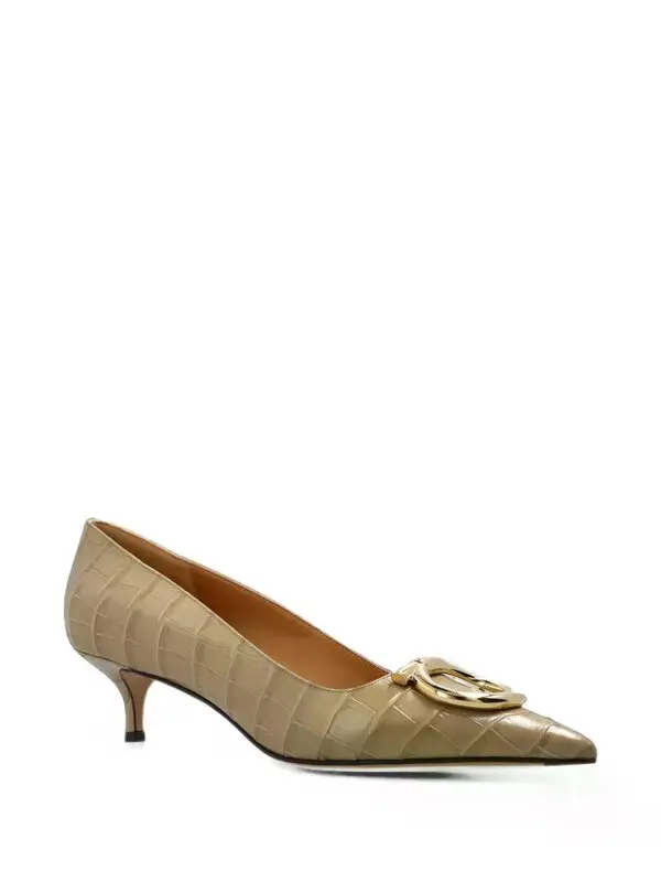 FERRAGAMO Gancini Croc-effect Pumps