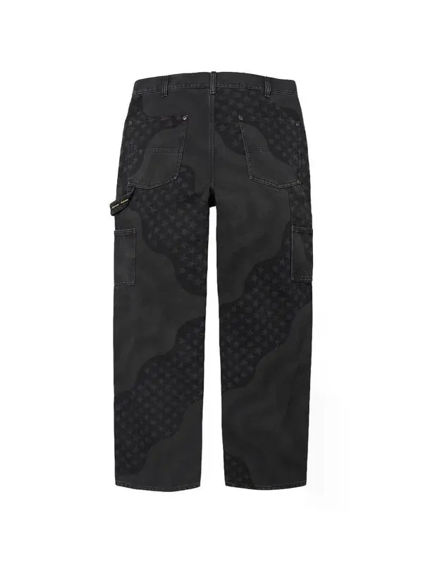 Supreme Flag Double Knee Jeans - Black