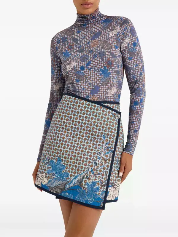 MARIE OLIVER Orca Floral-print Mini Skirt