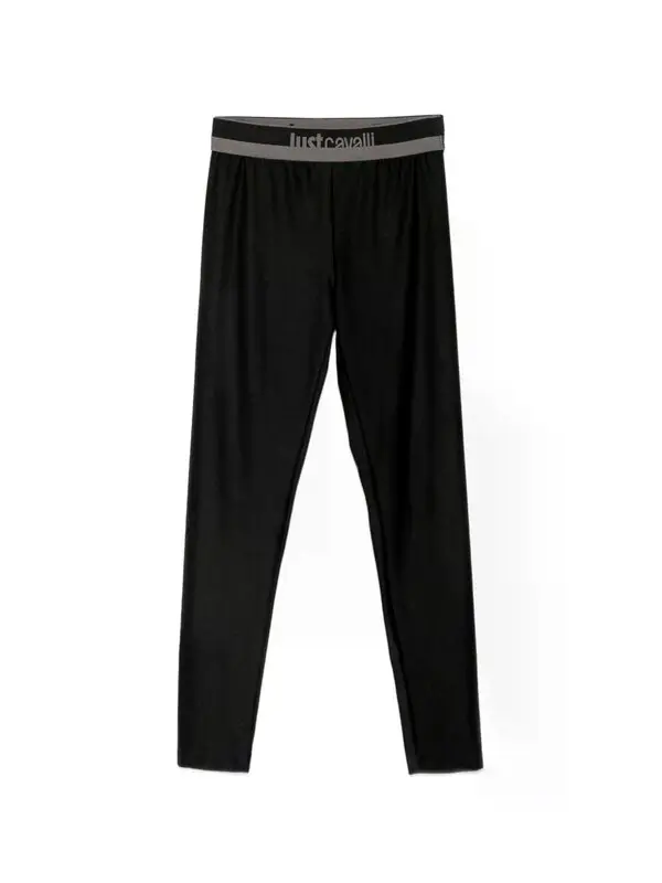 Just Cavalli Logo-waistband Leggings - Black
