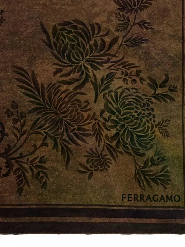 FERRAGAMO Floral-print Silk Scarf