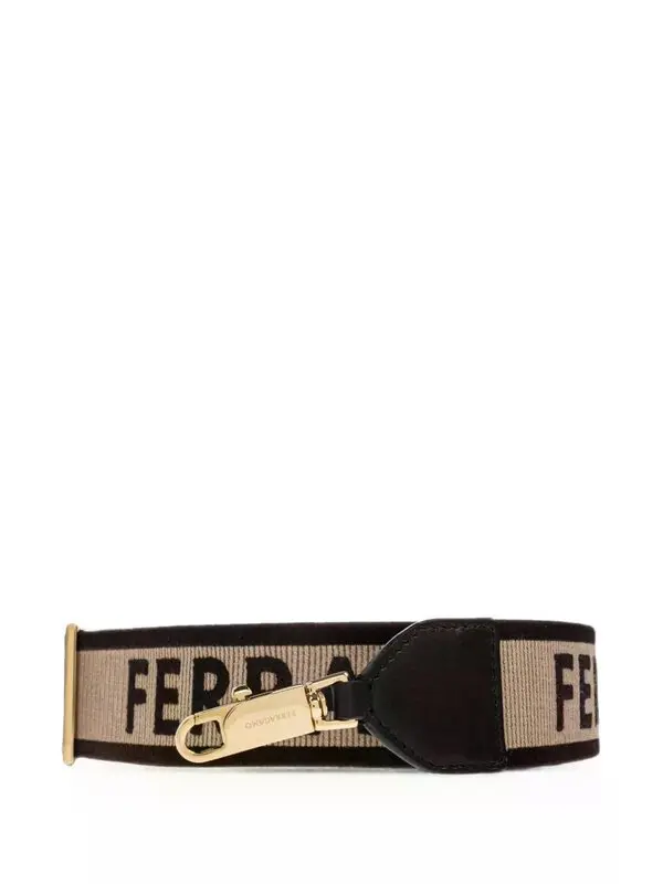 FERRAGAMO Hobo Smile Woven Leather Shoulder Bag