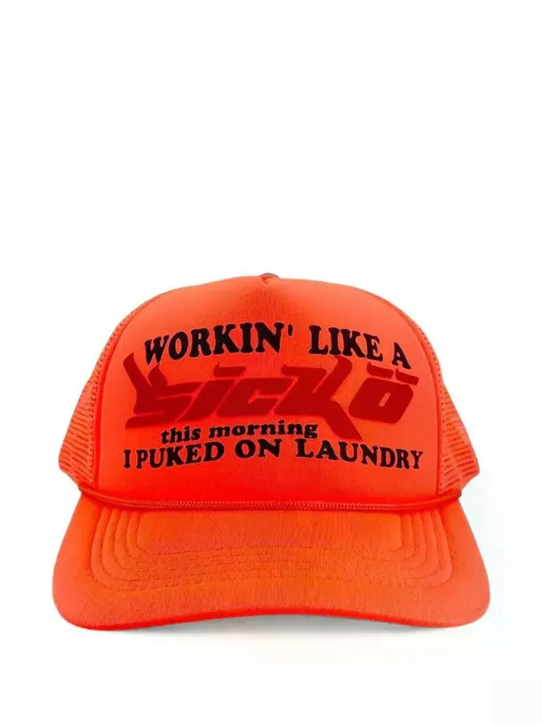 SICKO Born From Pain Laundry Mesh Trucker Cap - Orange