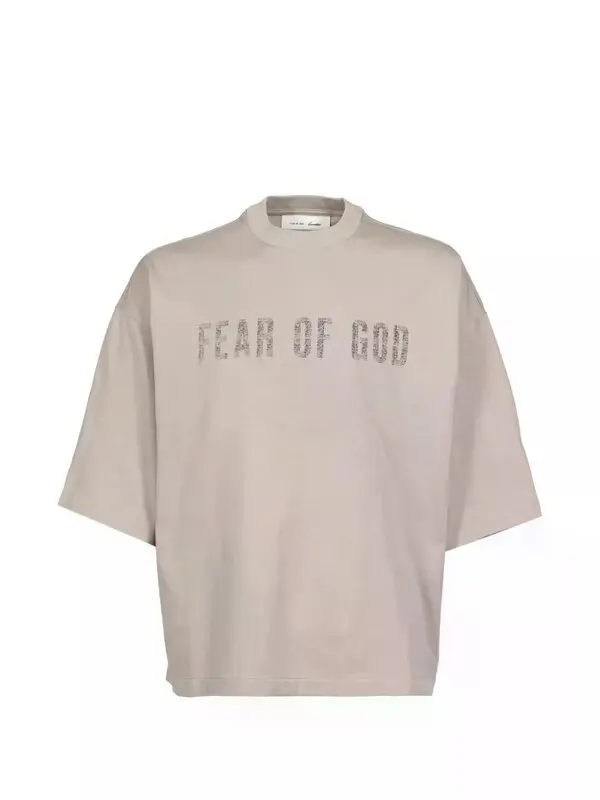 Fear Of God Merch Logo-print Boxy T-shirt - Grey