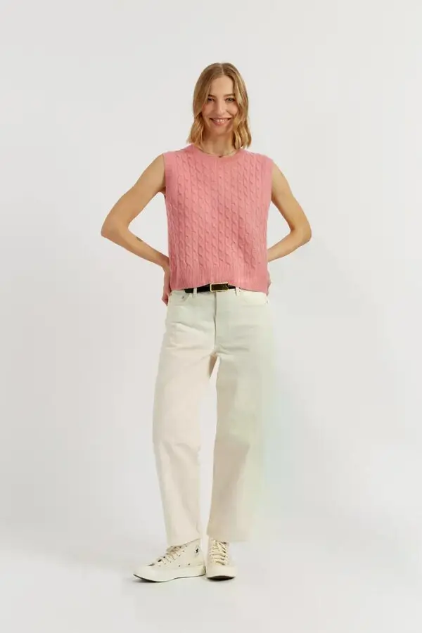 Chinti & Parker Cable-knit Cashmere Tank Top